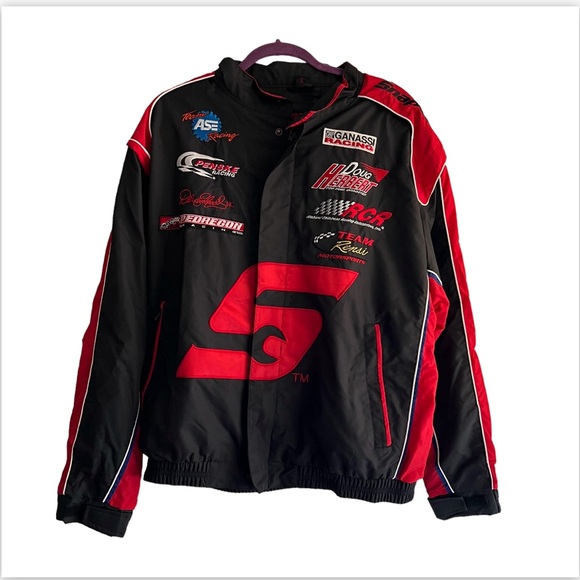 Jackets & Coats | Racing Jacket With Embroidered Sponsor Names Team Ase ...
